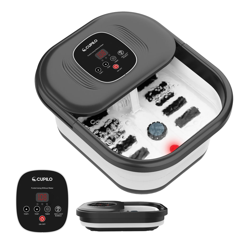 CuPiLo Collapsible Foot Spa Bath Massager with Heat Bubbles - CPL-5538