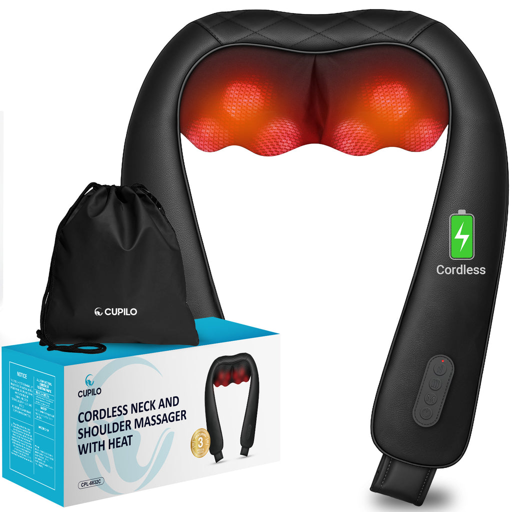 Cordless Neck & Shoulder Massager with Heat | 2025 Upgrade